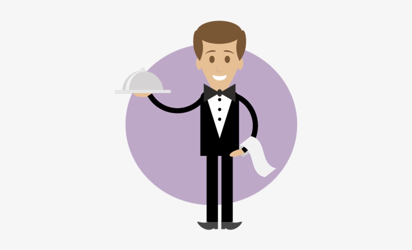 Png Library Super Simple Illustration On Behance - Waiter Clipart Png ...