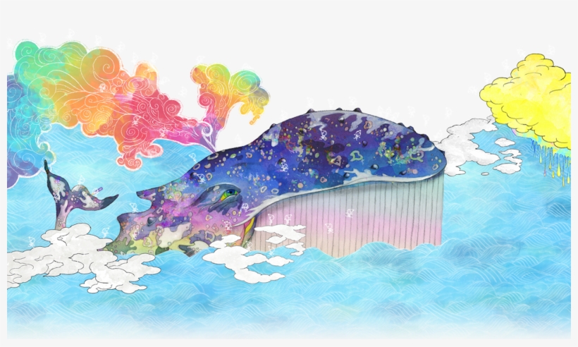 Whale Image Whale Image - Teamlab Island Transparent PNG - 1440x795 ...