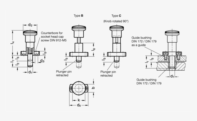 Indexing Plungers For Precision Locating, Plunger Cylindrical - Plunger ...