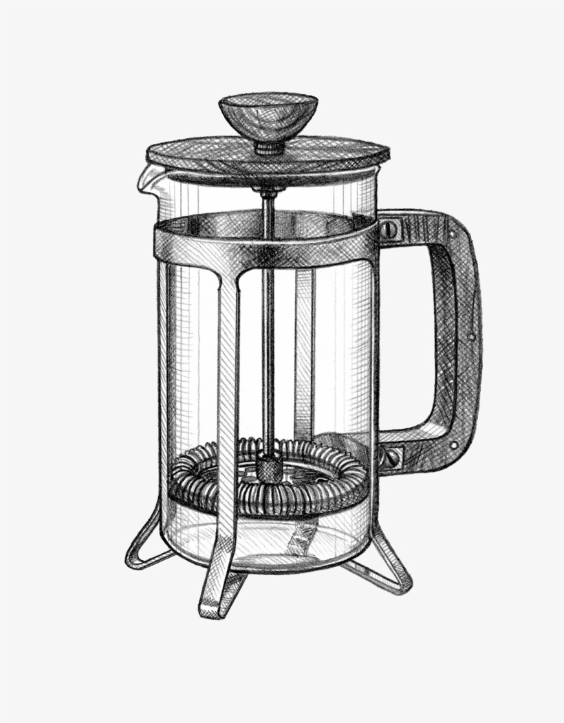 Things You Need - French Press Transparent PNG - 1179x1429 - Free ...