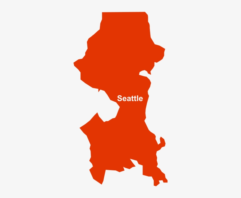 Seattle, Washington - Seattle City Map Outline Transparent PNG ...
