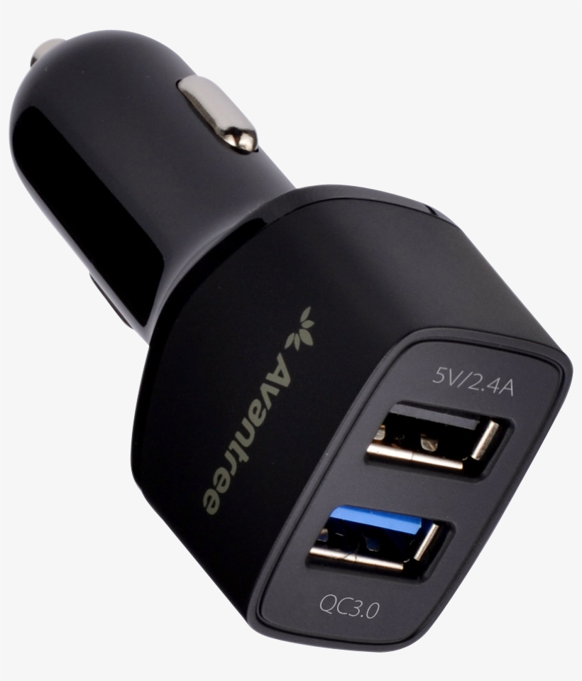 Charger Png Hd - Avantree Dual Usb Quick Car Charger - Black ...