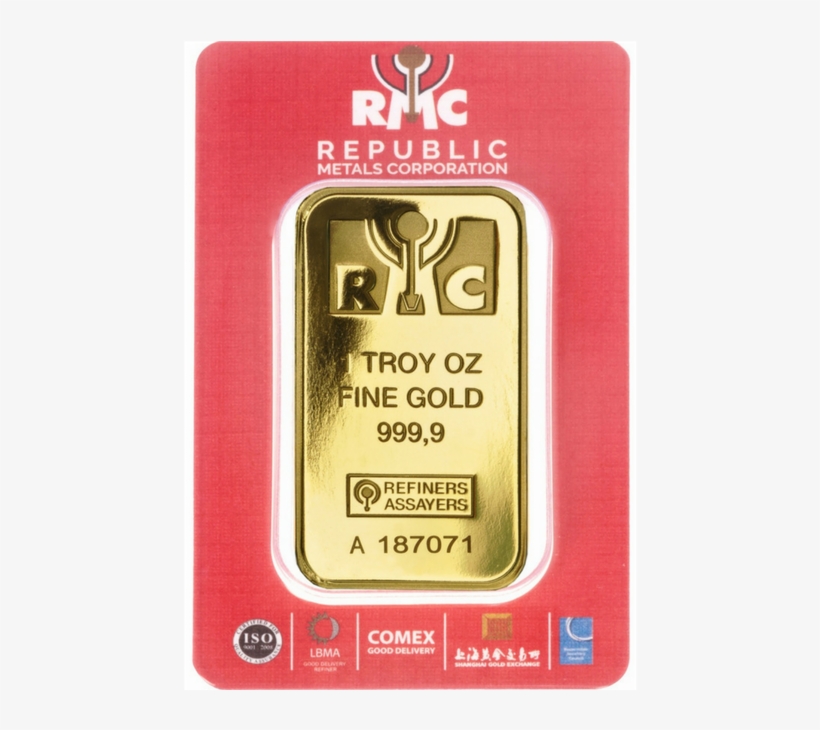 1 Oz Rmc Gold Bar - Gold Bar Transparent PNG - 650x650 - Free Download ...