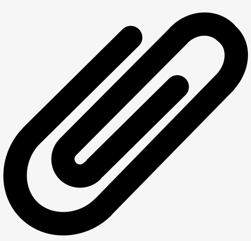 It Is An Image Of A Black Paperclip - Icon Transparent PNG - 1600x1600 ...