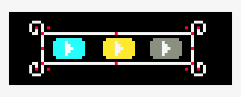 The Youtube Play Buttons In A Ruby Frame - Pixel Art Transparent PNG ...