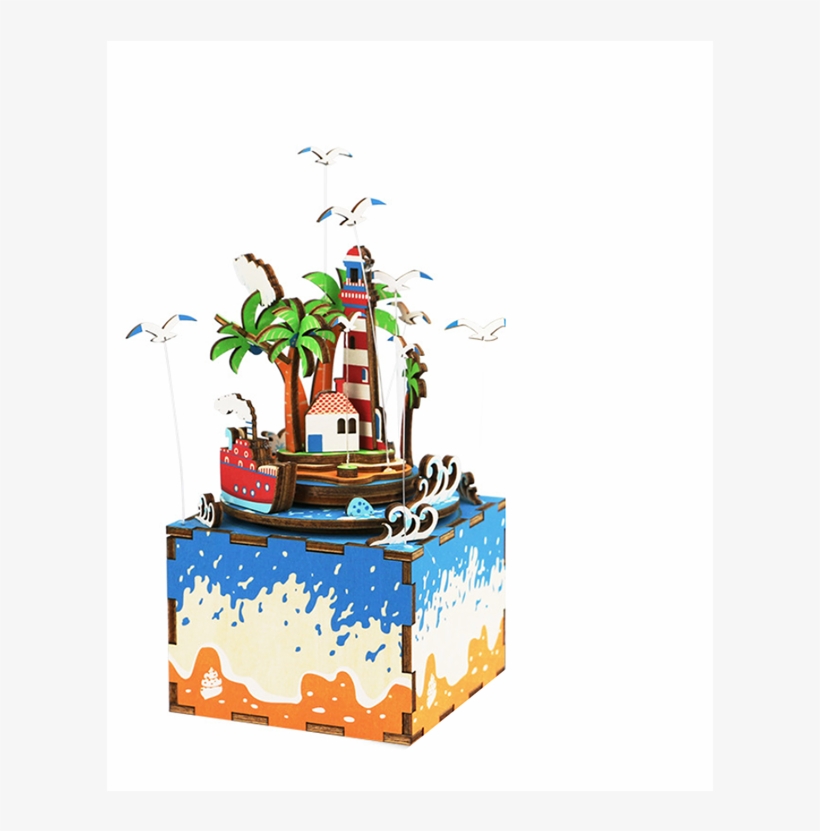 3d Rotating Music Box Diy Kit - Music Box Transparent PNG - 750x750 ...