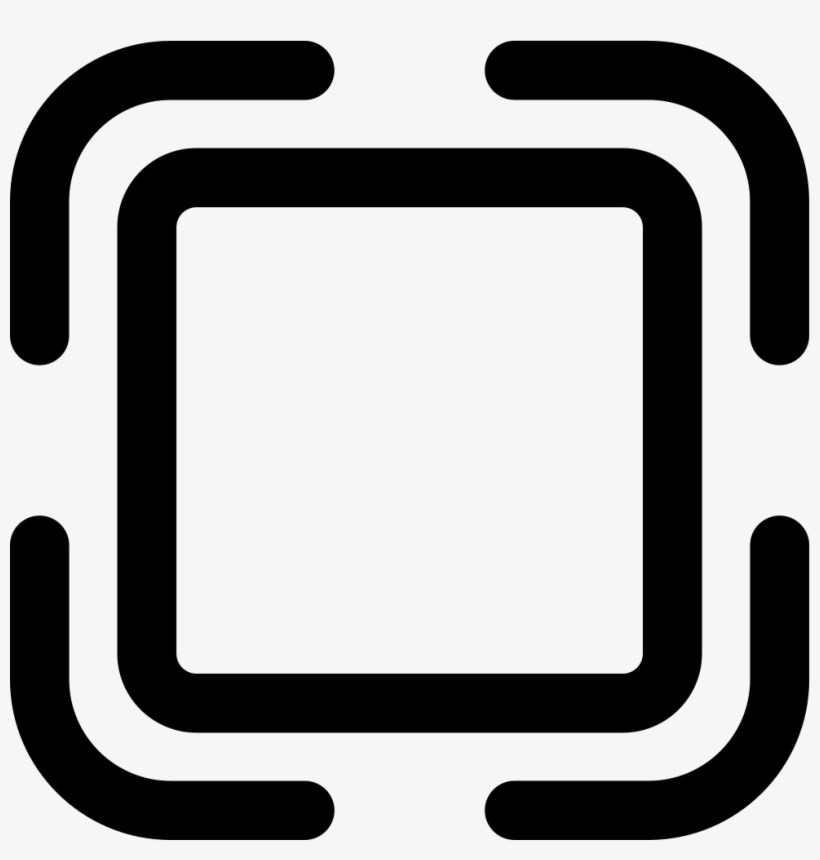 Button Outline Of Rounded Square Shape Comments - Square Shape Logo Transparent PNG - 981x981 ...