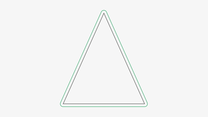 Rounded Or Mitred Corners Are The Only Way To Have - Triangle Outline ...