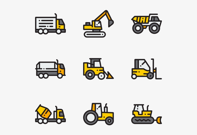 Construction Machinery - Construction Equipment Icon Free Transparent ...