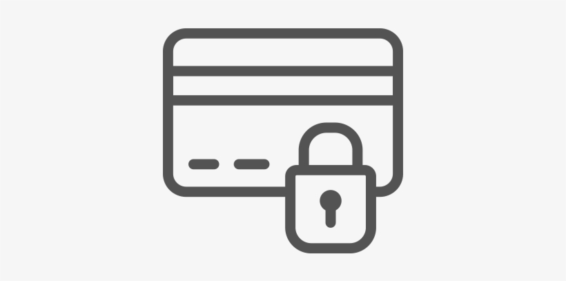 Credit Card Icon Dark Credit Card Outline With Lock - Credit Card Fraud ...