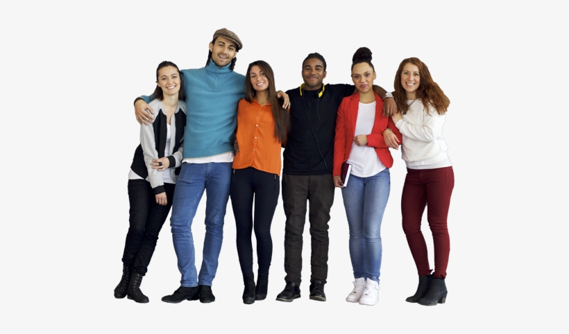 Multiethnic Group Of Happy Young Adults - Multiethinic Group Png ...