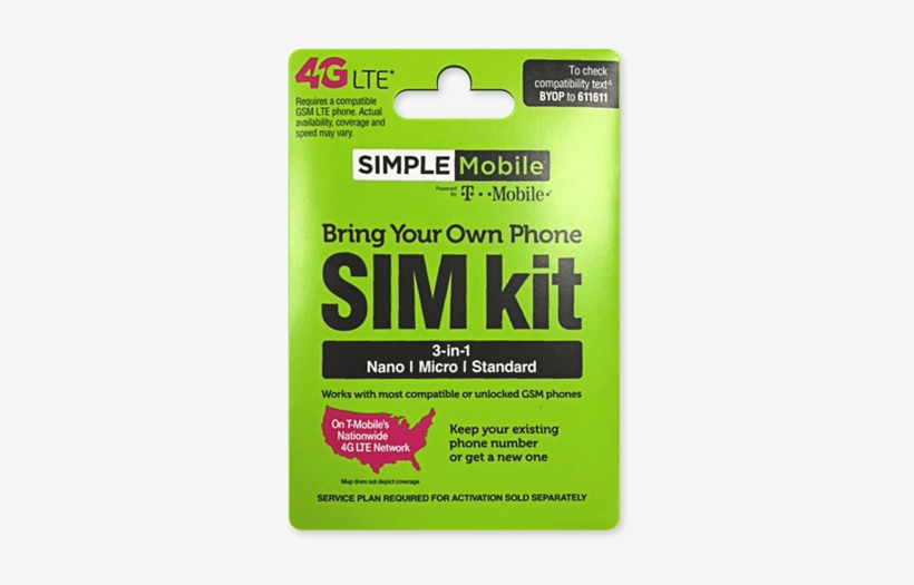 Picture Of Simple Mobile Byop Tripunch Sim - Simple Mobile - Prepaid ...