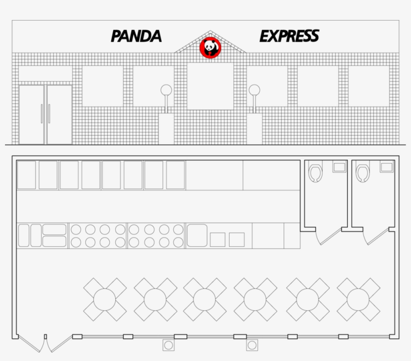 Panda Express Template The Autocad Plan Of A Panda Transparent PNG ...