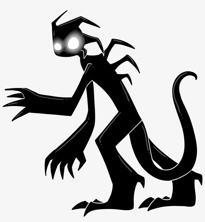 Drawing Monster Shadow Silhouette Clip Art - Black Monster Transparent ...