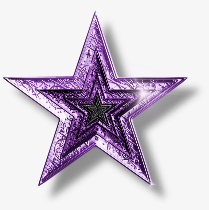 Purple Stars Clipart Purple Star Png By Jssanda - Silver And Blue Star ...