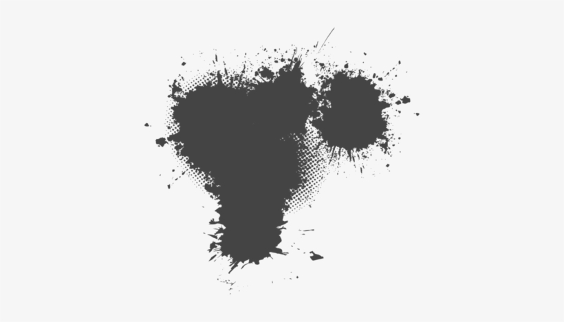 Freetoedit Png Paintsplatter With Dots Black Transparen - Ink Splat ...