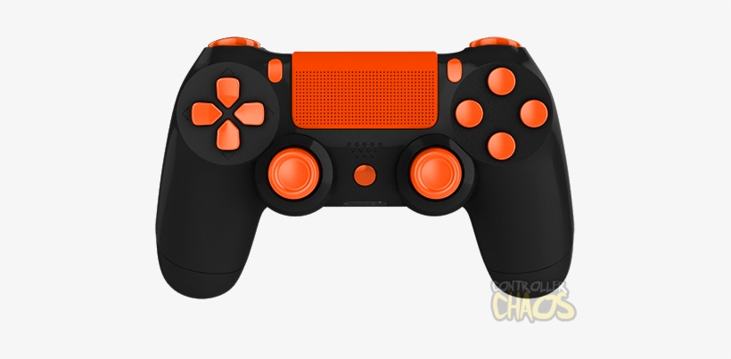 Download Authentic Sony Quality - Orange And Black Ps4 Controller - HD ...