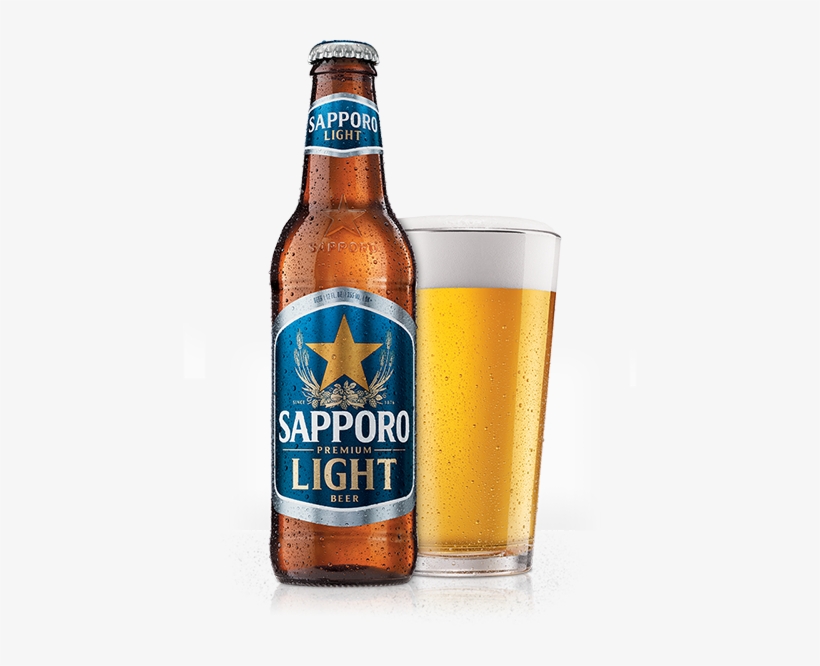 Sapporo Premium Light Beer - Sapporo Light Transparent PNG - 452x586 ...