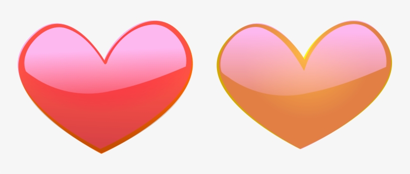 Free Vector Heart10 - Orange And Pink Heart Transparent PNG - 800x287 ...