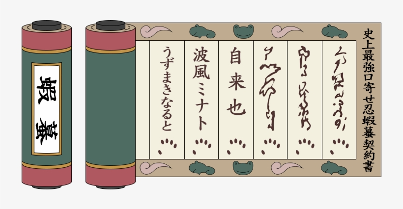 Toad Contract Scroll - Naruto Toad Contract Transparent PNG - 770x385 ...