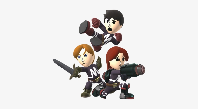 Fighting Mii Team Ssb4 - Super Smash Bros Fighting Mii Team Transparent ...