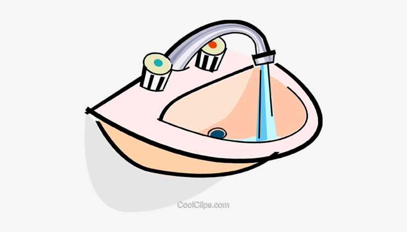 Sink With Running Water Royalty Free Vector Clip Art - Sink Clip Art ...