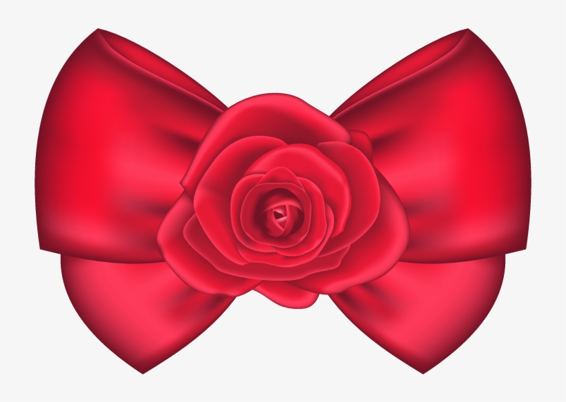 Decorative Bow With Rose Png Clipart Picture - Rose Bow Png Transparent ...