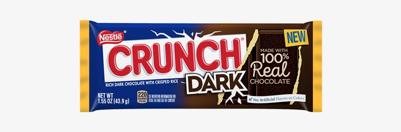 Nestle Crunch Dark Chocolate Candy Bar - Nestle Crunch Dark Chocolate Transparent PNG - 500x500 ...