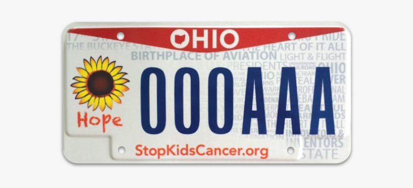License Plate - Ohio First In Flight License Plate Transparent PNG ...