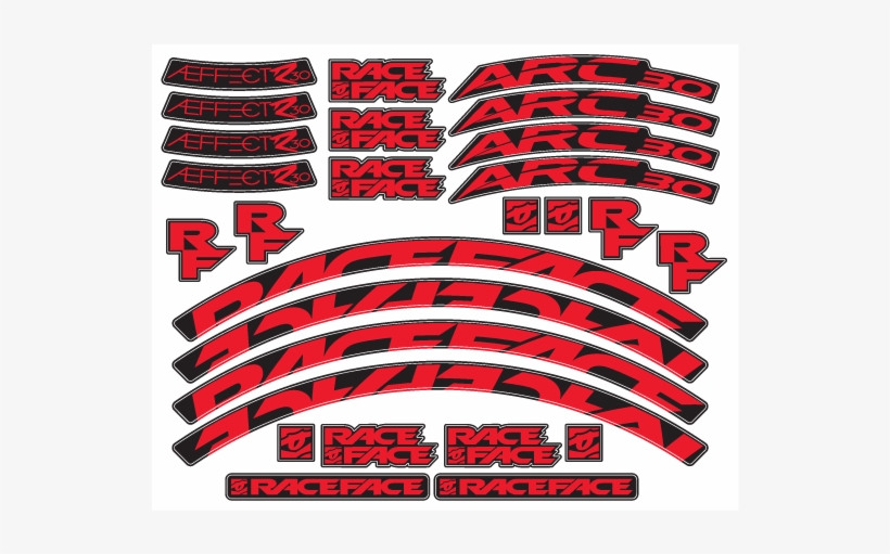 Arc / Aeffect Rim Decal Kits - Race Face Arc 25 Transparent PNG ...