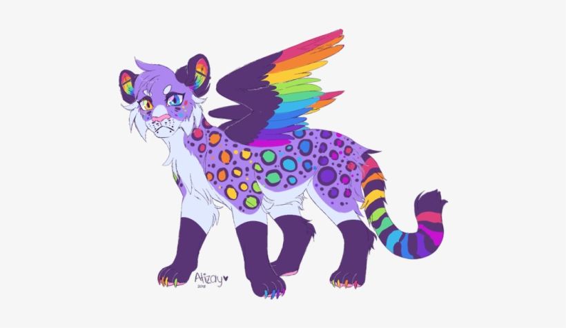 A First Idea For My Rainbow Kougra - Cartoon Transparent PNG - 500x413 ...