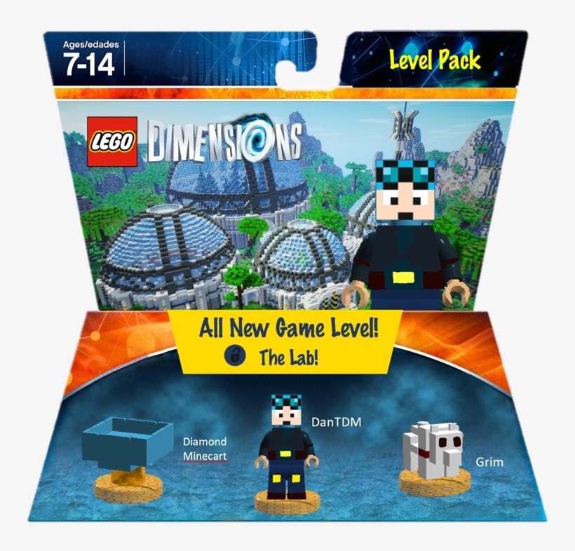 Dantdm Level Pack - Lego Dimensions Dantdm Pack Transparent PNG ...