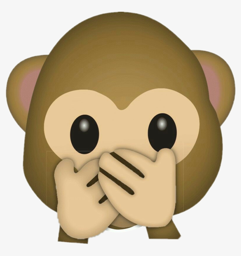Monkeyemoji Monkey Silence Sshh Calla Emotions Ftsticke - Monkey ...