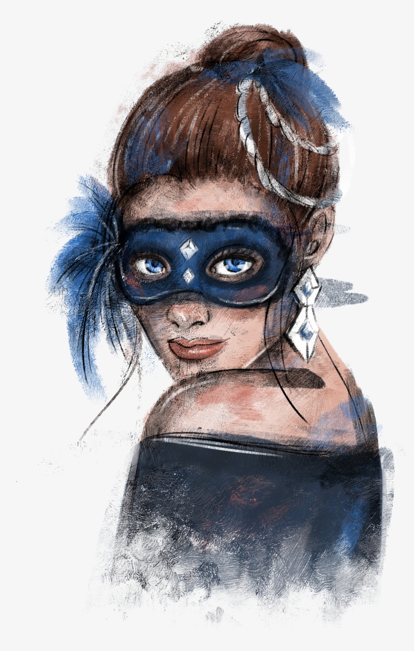 Dame Met Masker In Blauw Transparent PNG - 3508x4961 - Free Download on NicePNG