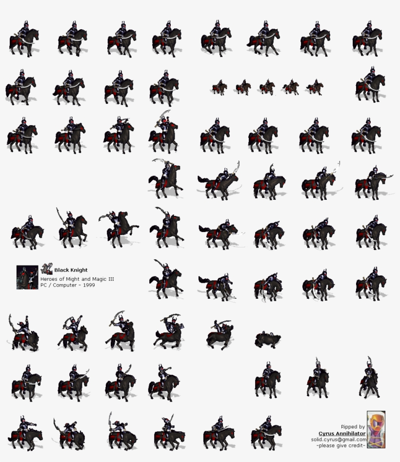 Download Pc / Computer - Black Knight Sprite Sheet - HD Transparent PNG ...