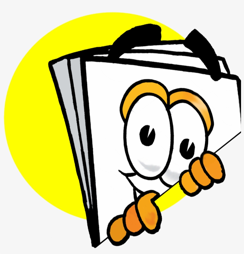 Vector Black And White Illustration Of A Cartoon Paper - Cartoon ...