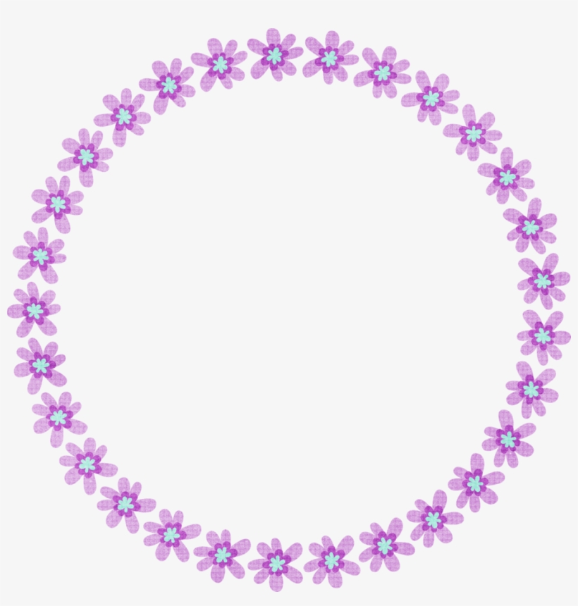 Purple Flower Round Borders For Paper, Borders And - Portmeirion ...