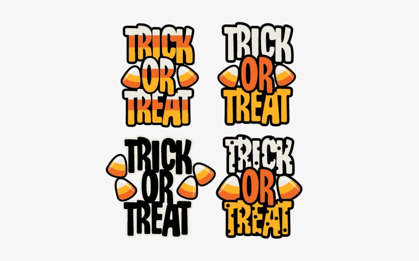 Trick Or Treat Title Scrapbook Cut File Cute Clipart - Halloween ...
