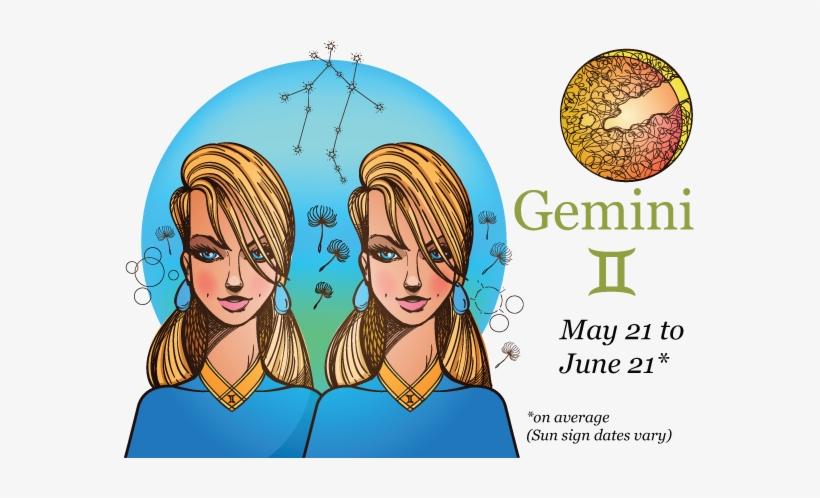 The Gemini Woman - Astrological Sign Transparent PNG - 571x418 - Free ...