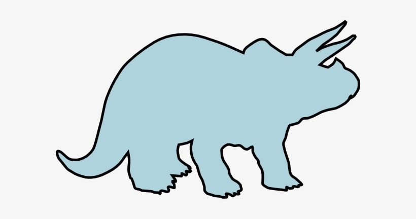 Blue Triceratops Clipart