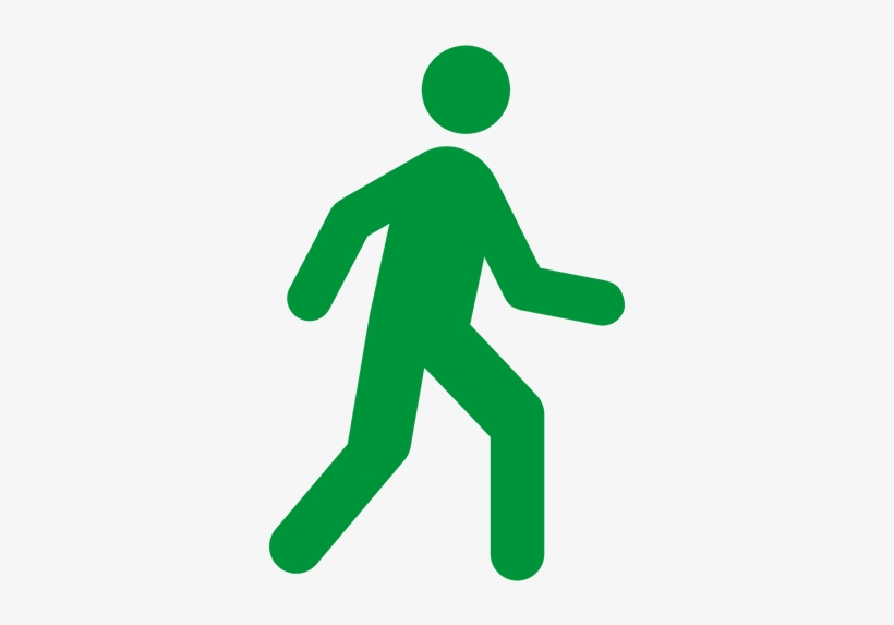 Download Walking Icon - Walking Man Icon Green - HD Transparent PNG ...