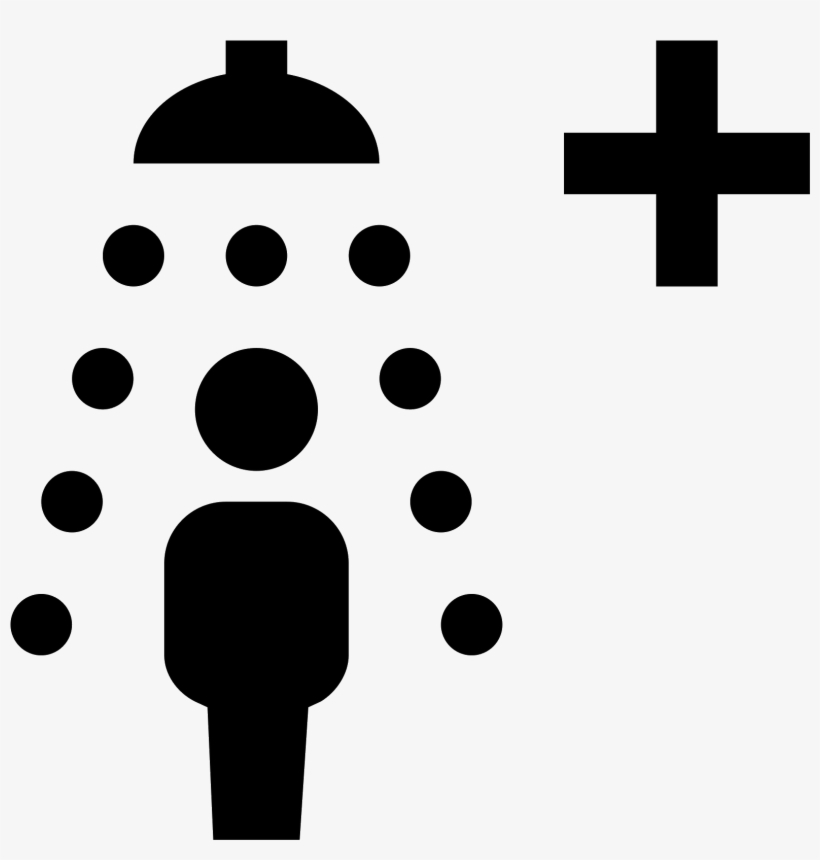 Safety Shower Icon A Person Is Standing Under Fixture - Shower Icon Png ...