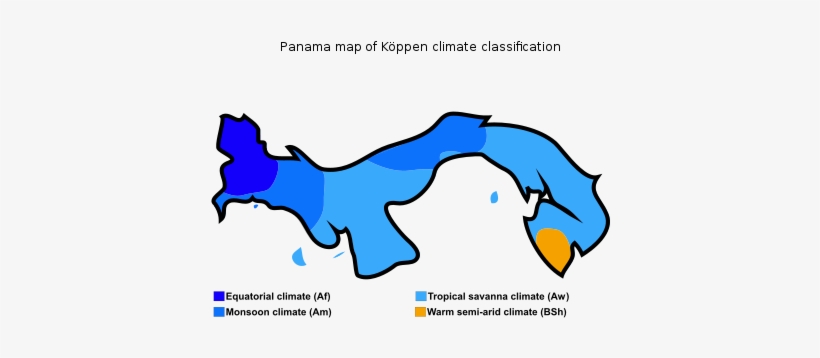 Panama Map Of Köppen Climate Classification - Climate Zones Map Panama ...