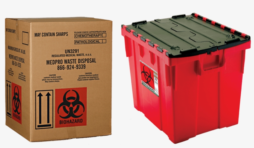 Medical Waste Box And Bin Together - Medpro Waste Disposal Biohazard ...