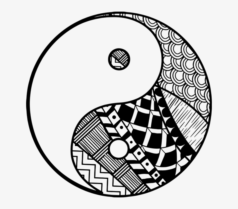Ying Yang Line Art Transparent PNG - 640x640 - Free Download on NicePNG