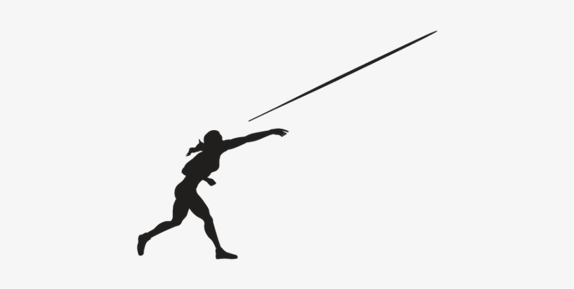 Svg Free Library Athlete Clipart Approach - Javelin Throw Transparent ...