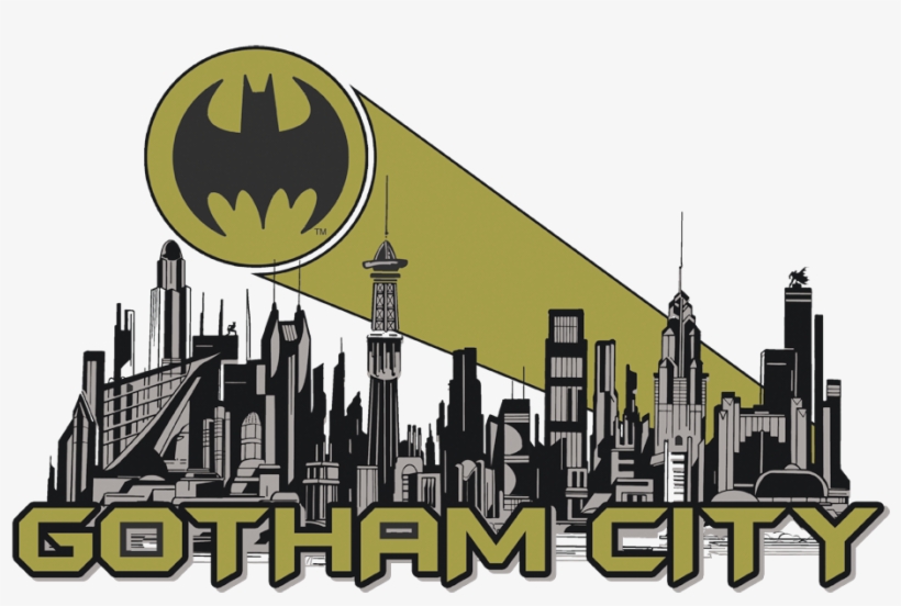 Batman Gotham Skyline Pullover Hoodie - Batman Transparent PNG ...