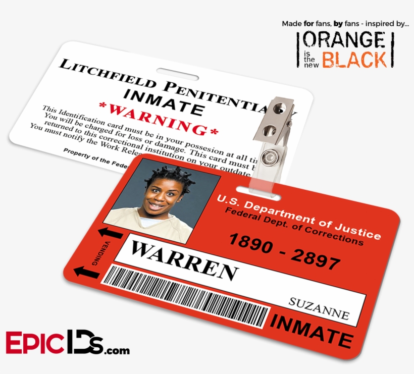 Litchfield Penitentiary 'oitnb' Inmate Wearable Id - Orange Is The New ...