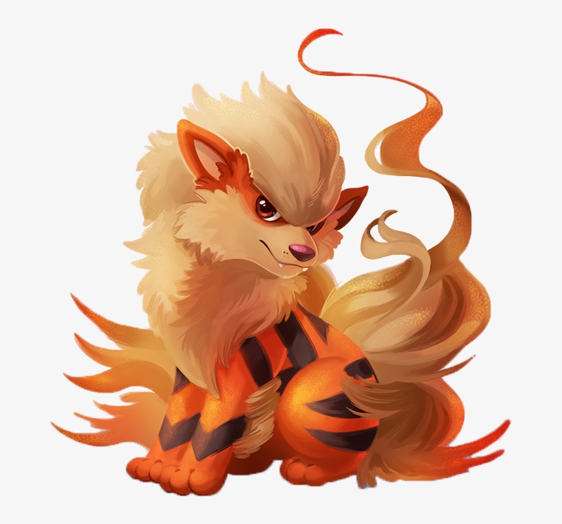 Growlithe Drawing Arcanine - Arcanine And Growlithe Transparent PNG ...