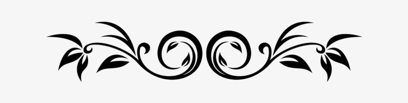 Decorative Leaf Scroll Decals Stickers - White Decorative Scroll Png ...